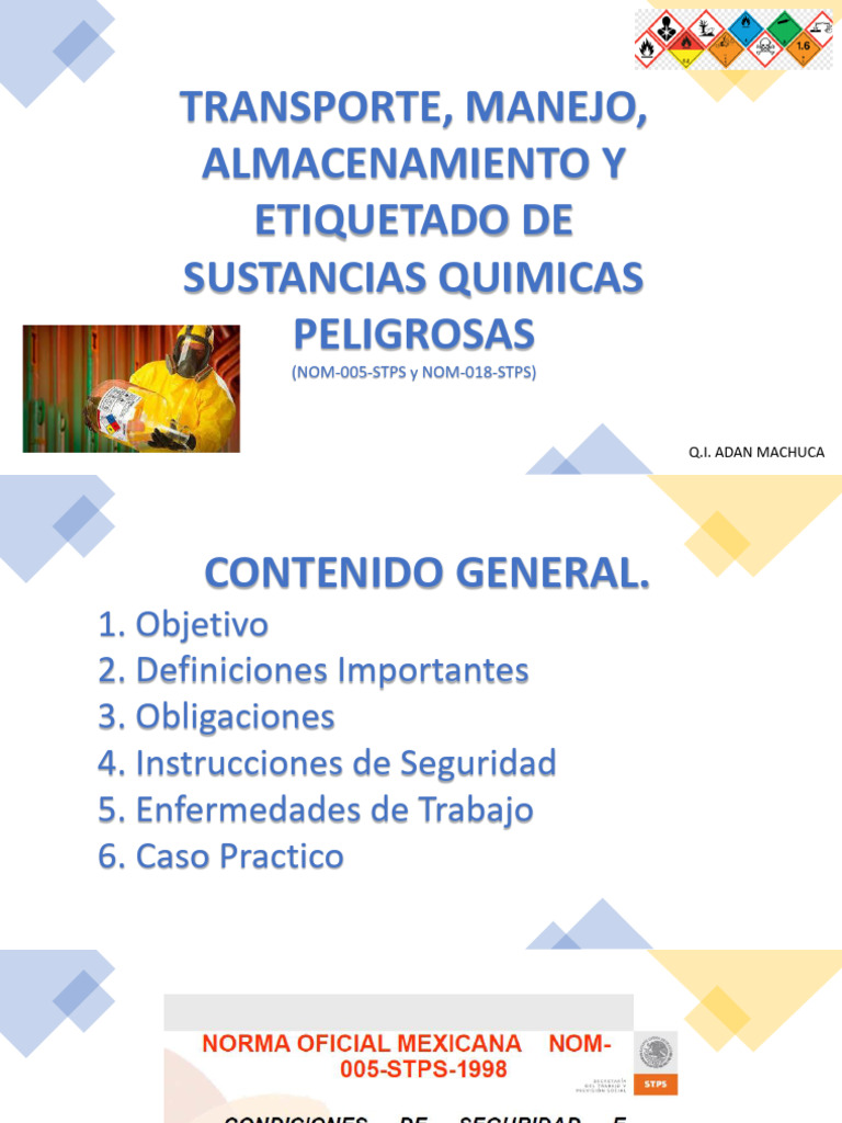 Curso NOM-005-STPS - NOM-018-STPS | PDF