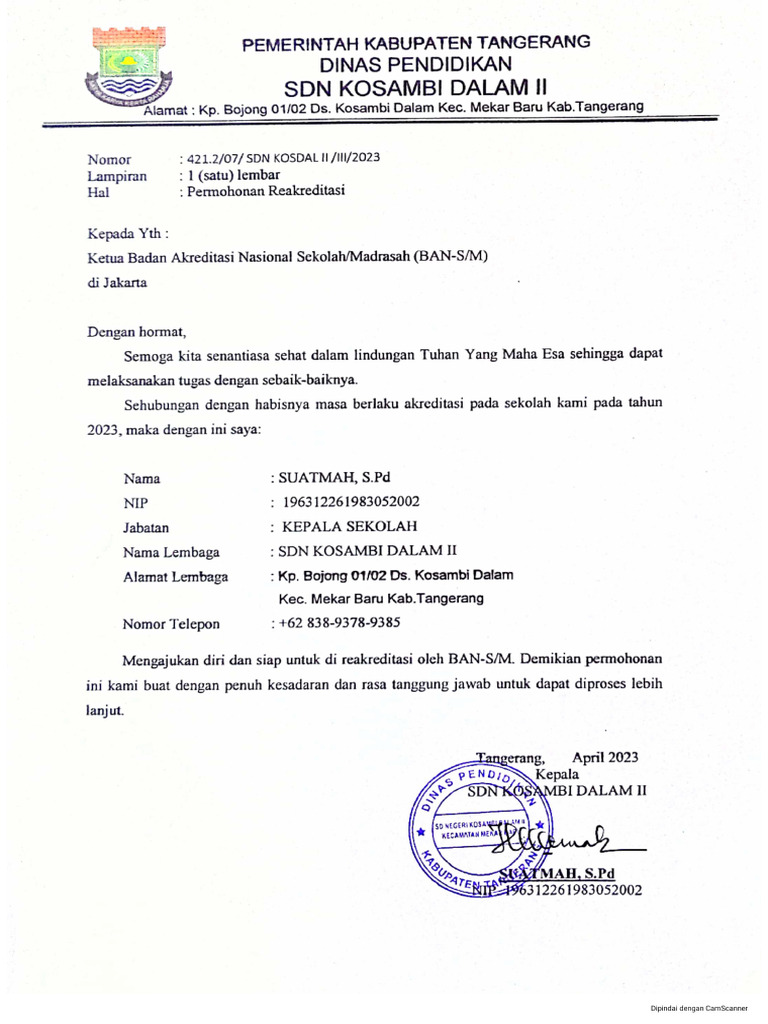 Permohonan Akre 2023 | PDF