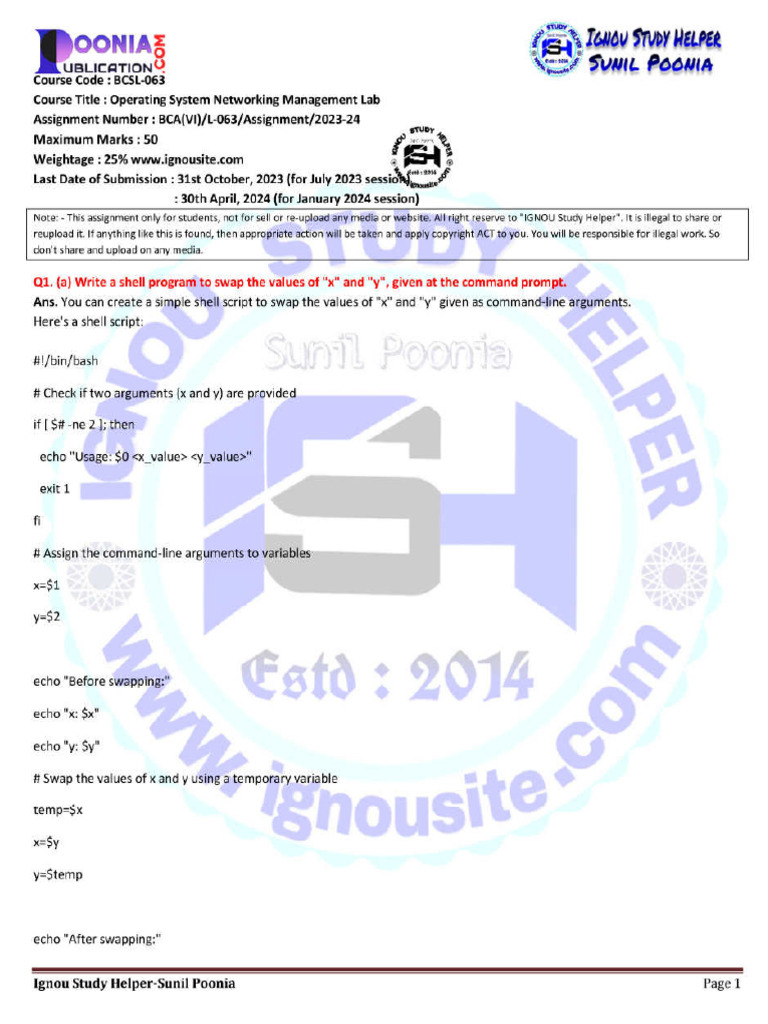 BCSL-063 (2023-24) Solved Assignment | PDF