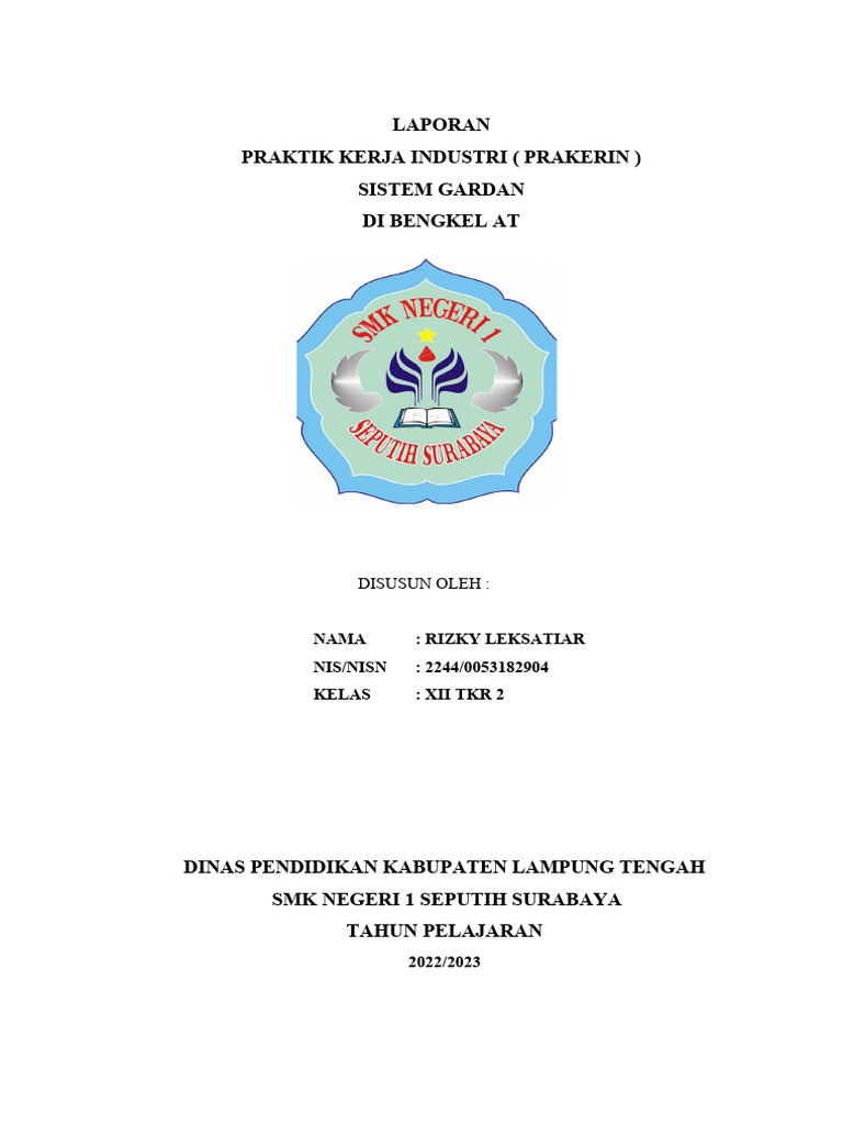 Contoh Laporan Prakerin TKR Sistem Garda | PDF