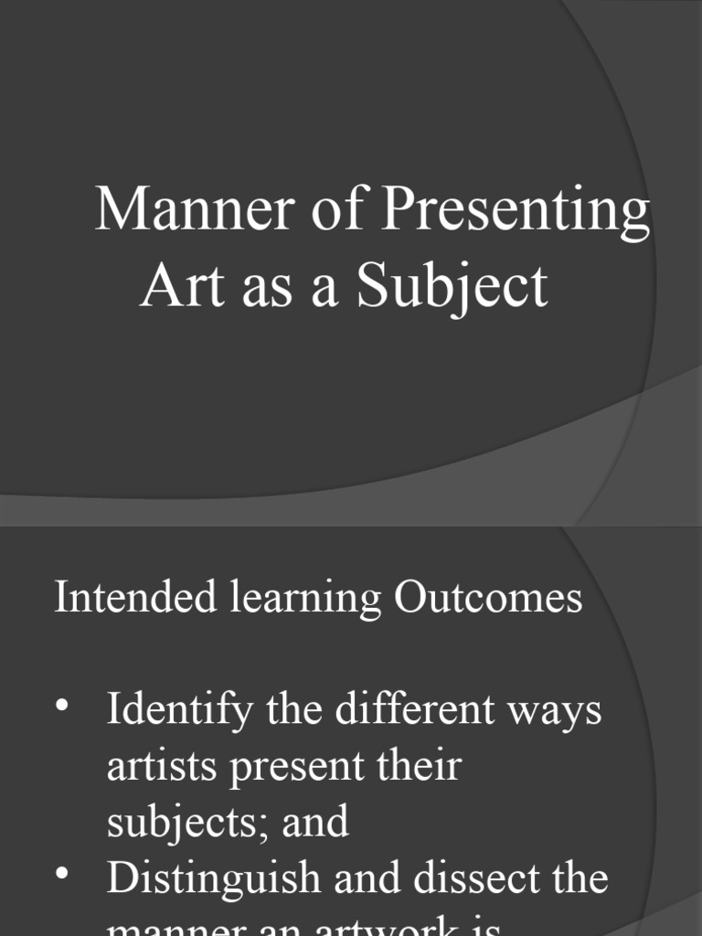 Art Presentation Styles Guide | PDF