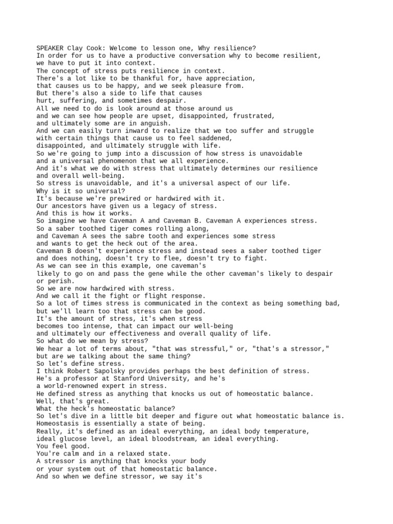 BARP MOOC Lesson 1 1 What Is Stress Part 1-En | Download Free PDF ...