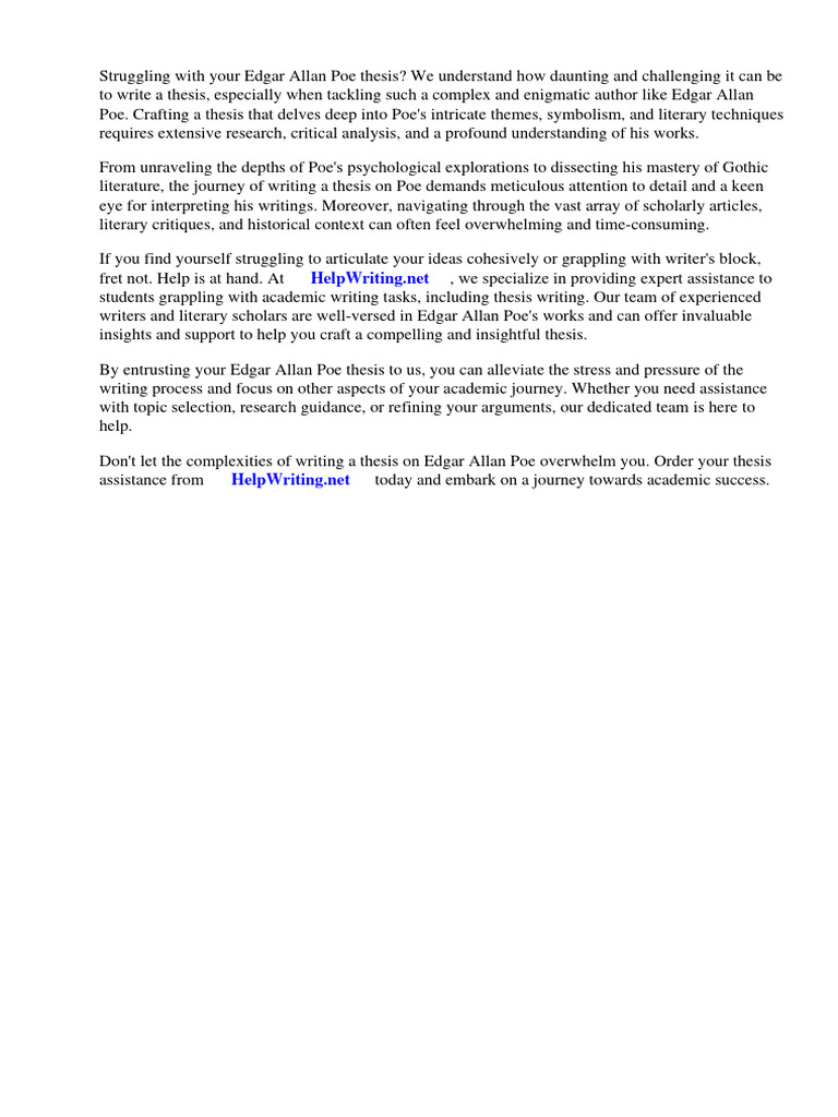 Alone Edgar Allan Poe Thesis | PDF | Poetry | Edgar Allan Poe