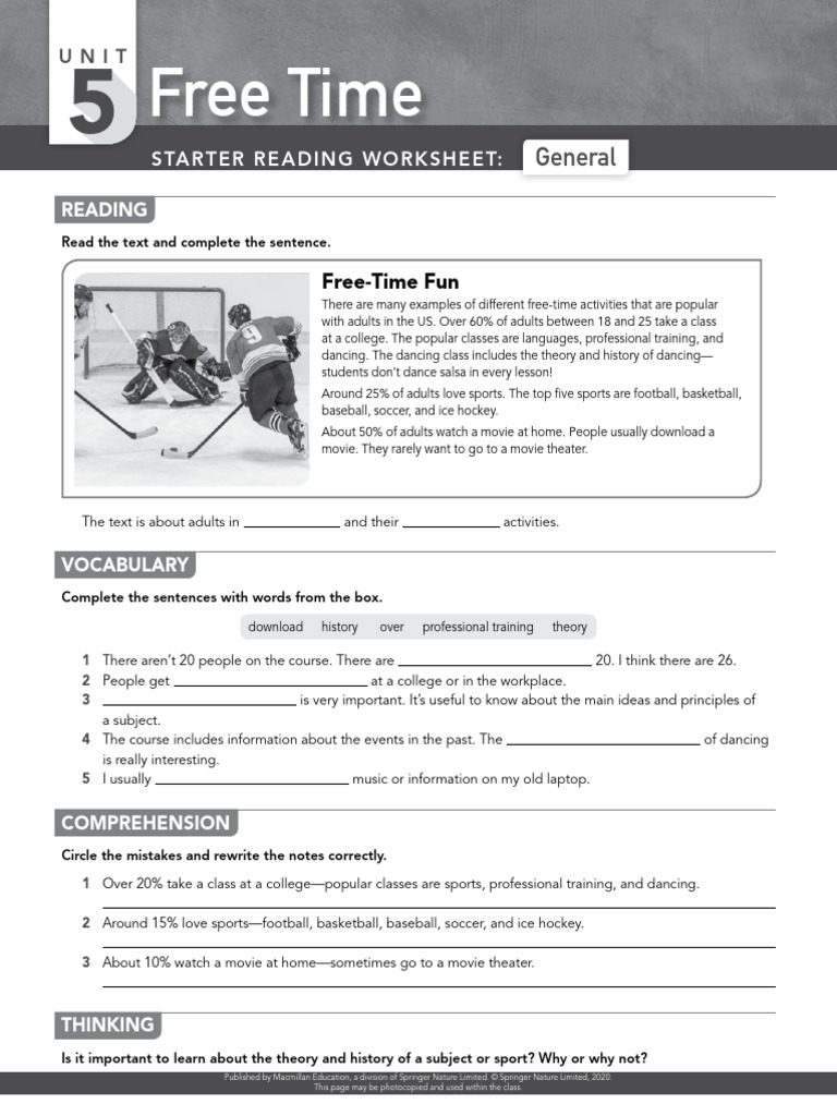 SYM Starter U05 ReadingWorksheets | PDF | Languages | Foreign Language ...