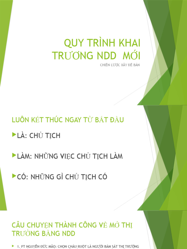 Quy Trình Khai Trương NDD M I | PDF