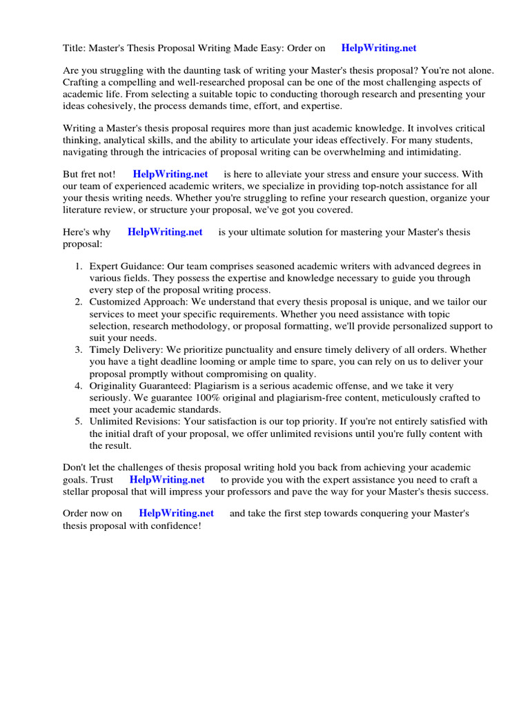 MSC Thesis Proposal PDF | PDF | Art