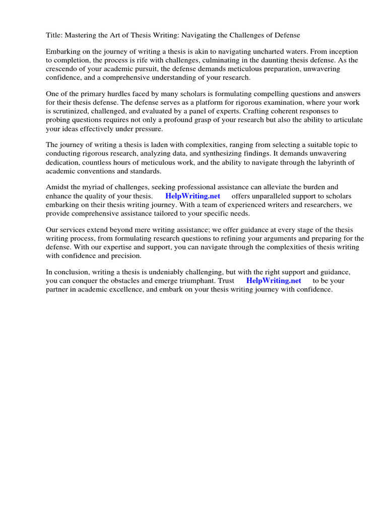 Question and Answer in Thesis Defense | PDF