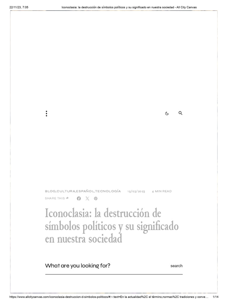 Iconoclasia: Protesta y Significado | PDF