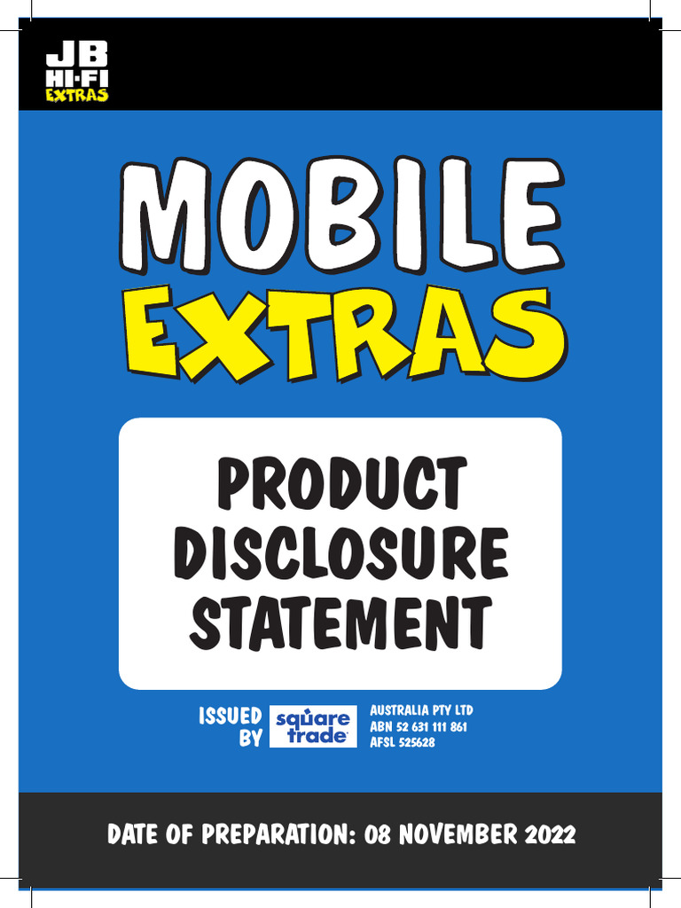 JB Au 20221103 Mobile Extras Pds | PDF | Credit Card | Mobile Phones