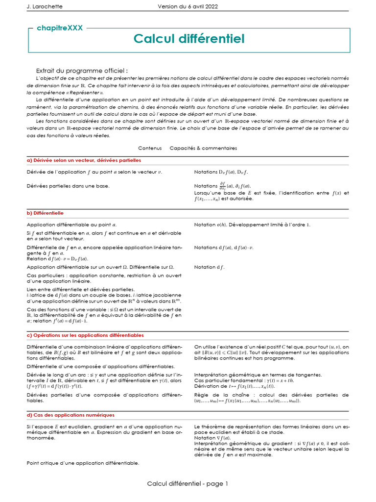 30 Calcul Differentiel | PDF