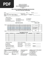 DD 2813 - Dental Exam Form | PDF | Periodontology | Dentistry
