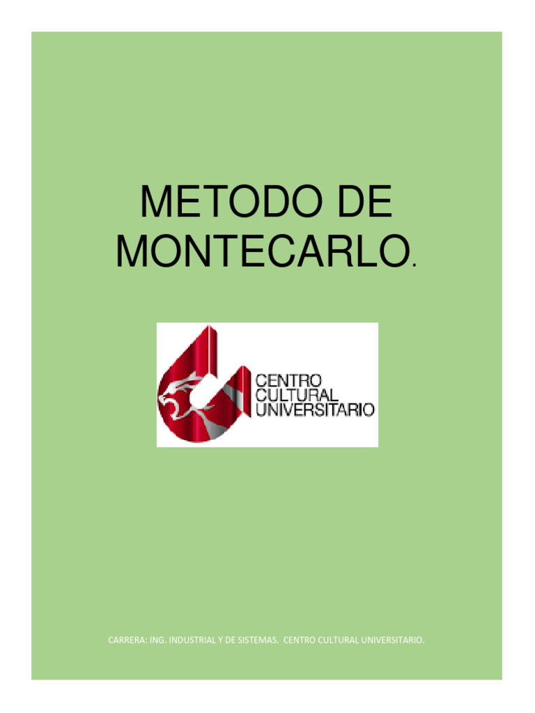 Qué Es El Método de Montecarlo 12 | Descargar gratis PDF | Método Monte ...