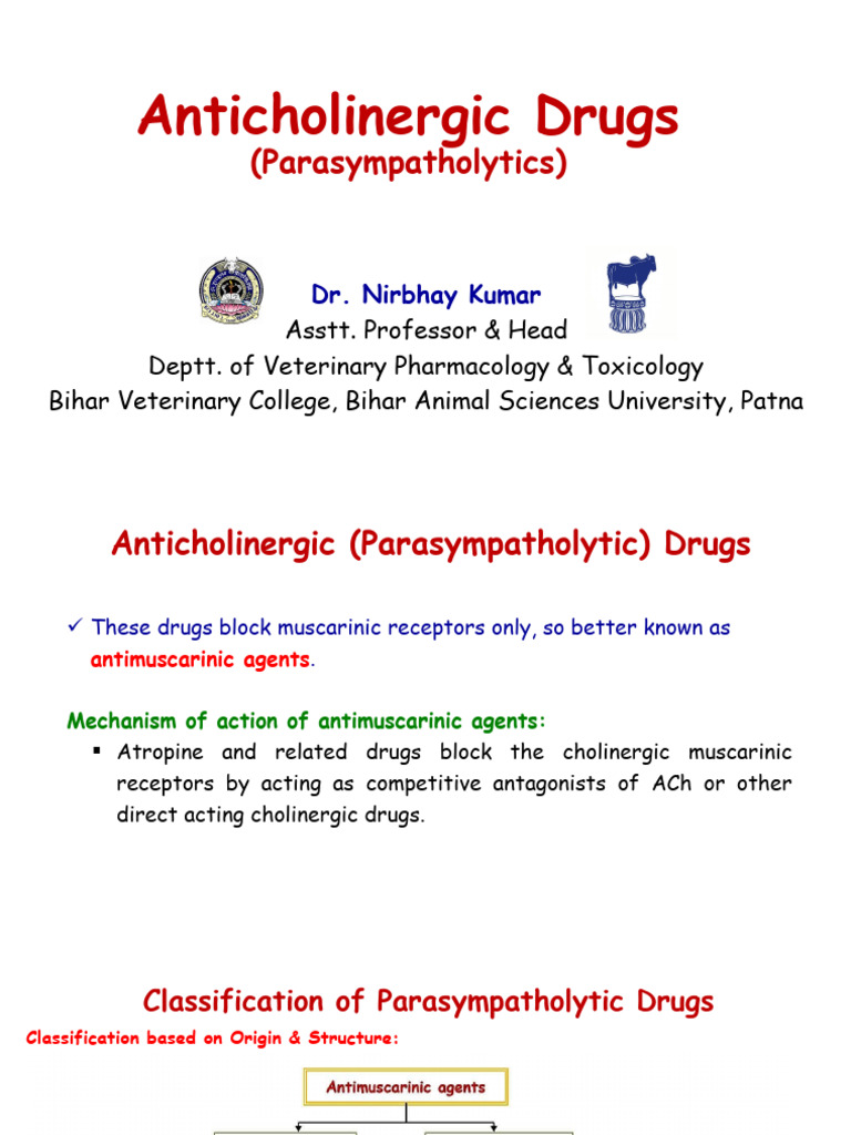 Anticholinergic_Drugs | PDF | Acetylcholine | Pharmacology
