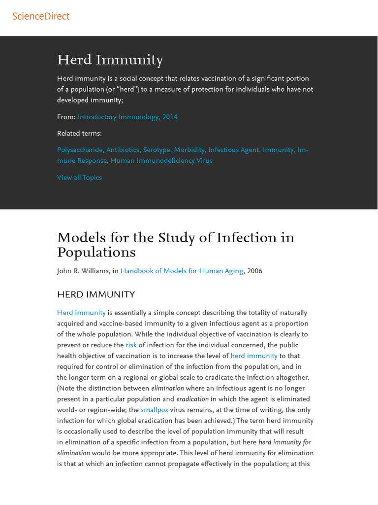 Herd Immunity | PDF | Infection | Immunity (Medical)