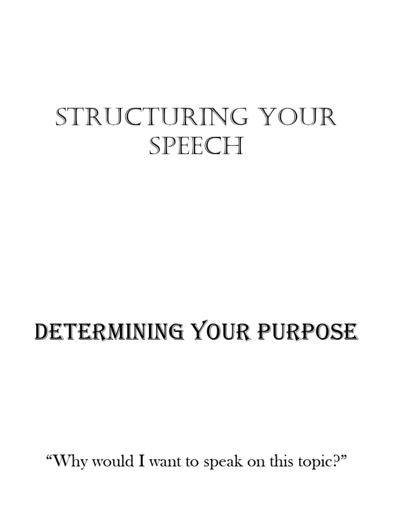 Structuring Your Speech | Download Free PDF | Knowledge | Cognitive Science