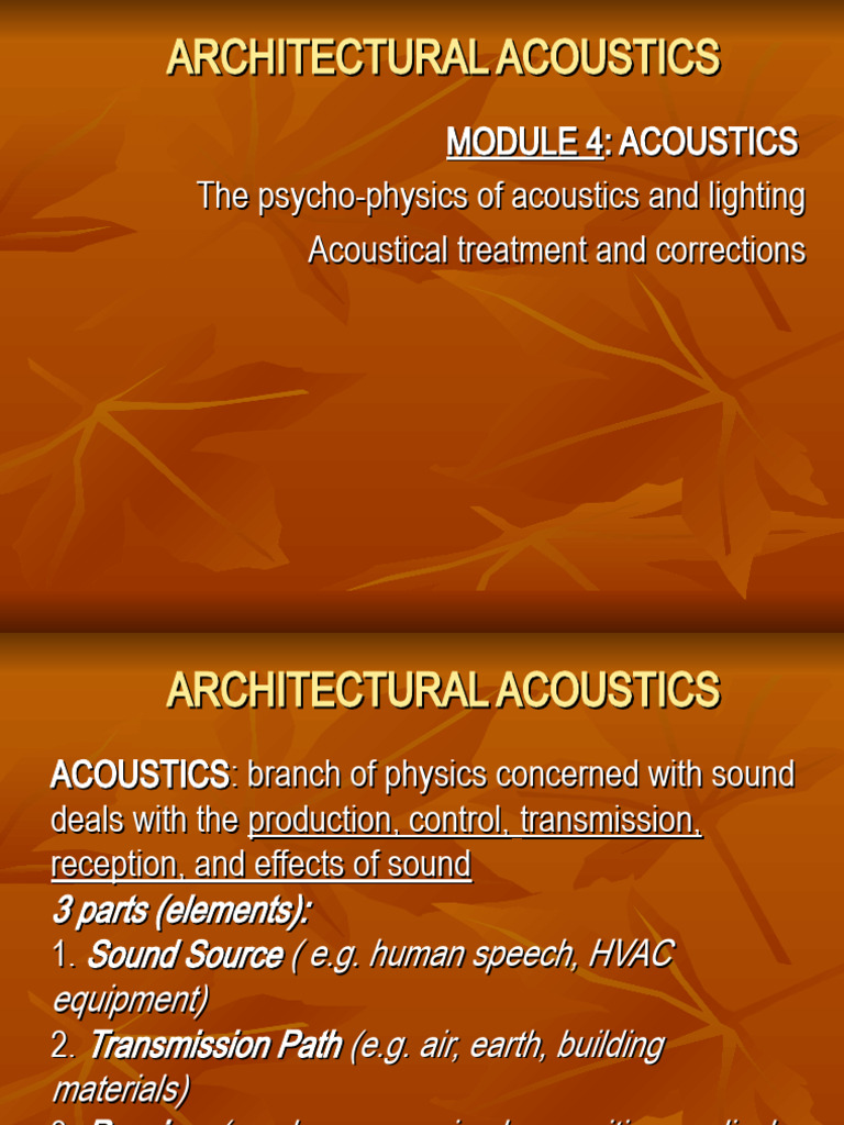 4 Ppt Acoustics | PDF | Sound | Frequency