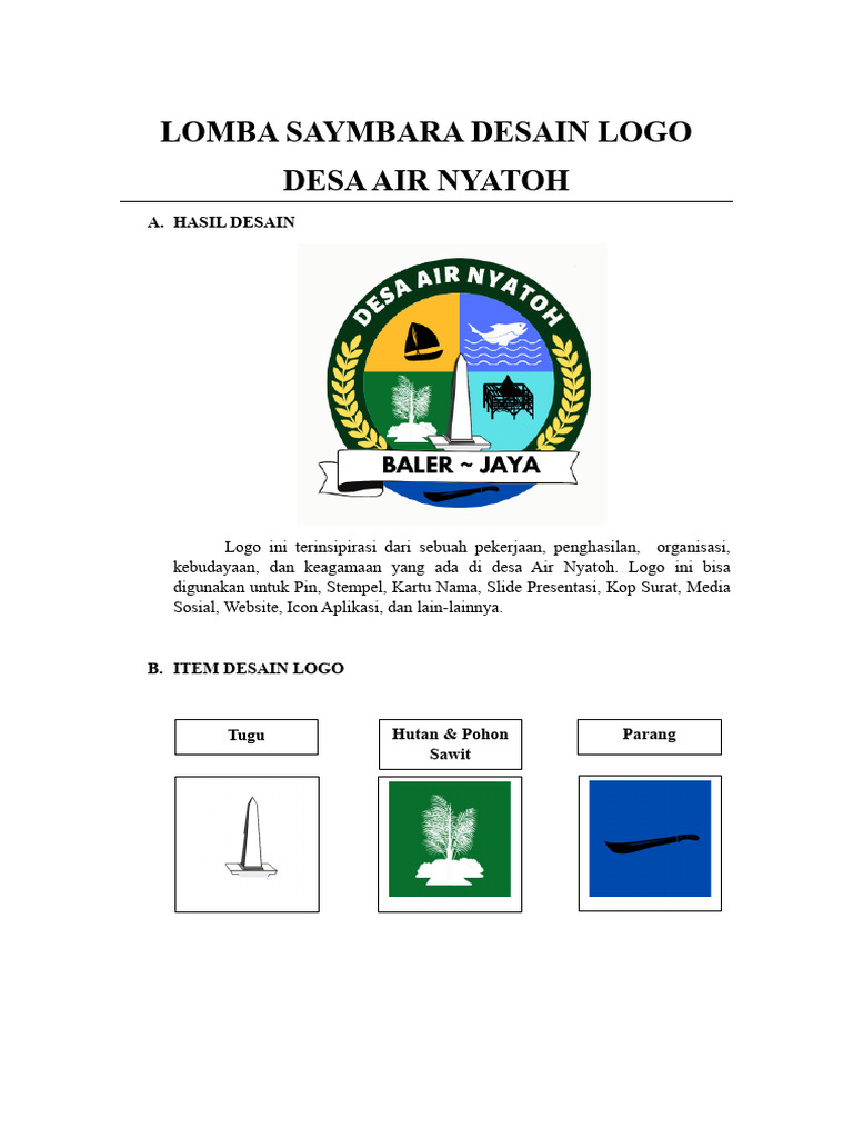 Lomba Desain Logo Desa Air Nyatoh | PDF | Teknologi & Rekayasa