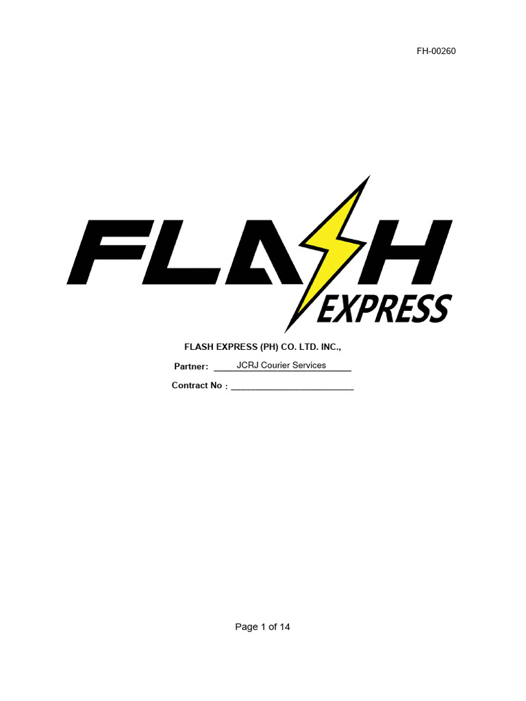 Flash Express Contract | PDF | Legal Liability | Damages