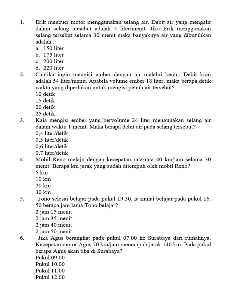Ulangan Matematika Kls 5 SD Edustar | PDF