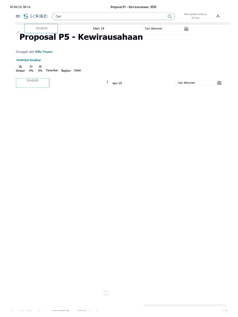 Proposal P5 - Kewirausahaan - PDF | PDF