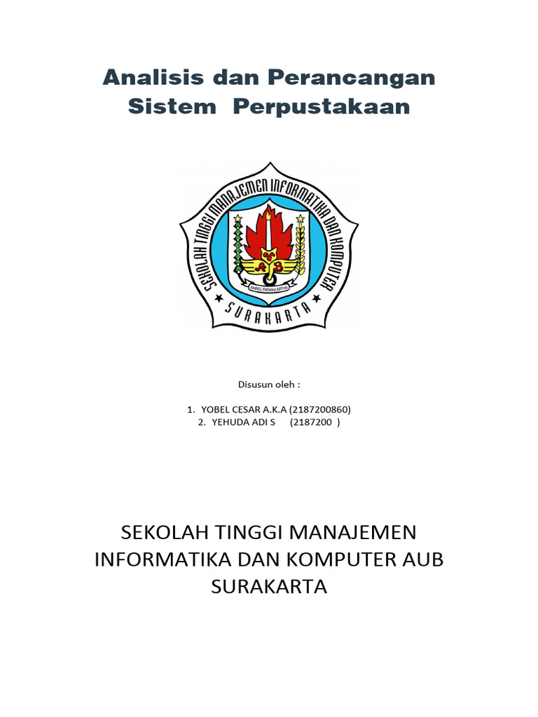 Analisis Dan Perancangan Sistem Perpustakaan Pdf