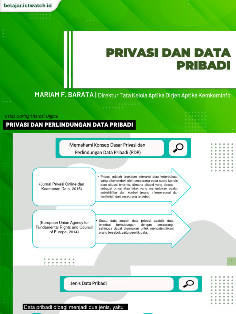 3.+Mariam+F.+Barata+ +Privasi+Dan+Data+Pribadi | PDF