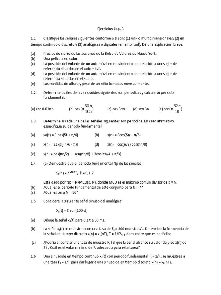 Ejercicios Cap3. | PDF