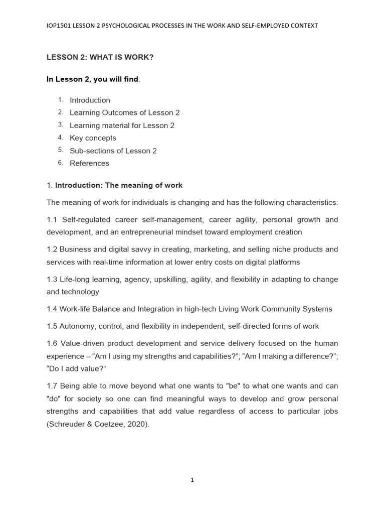 Study Guide Lesson 2 - 2024 | PDF | Entrepreneurship | Labour Economics