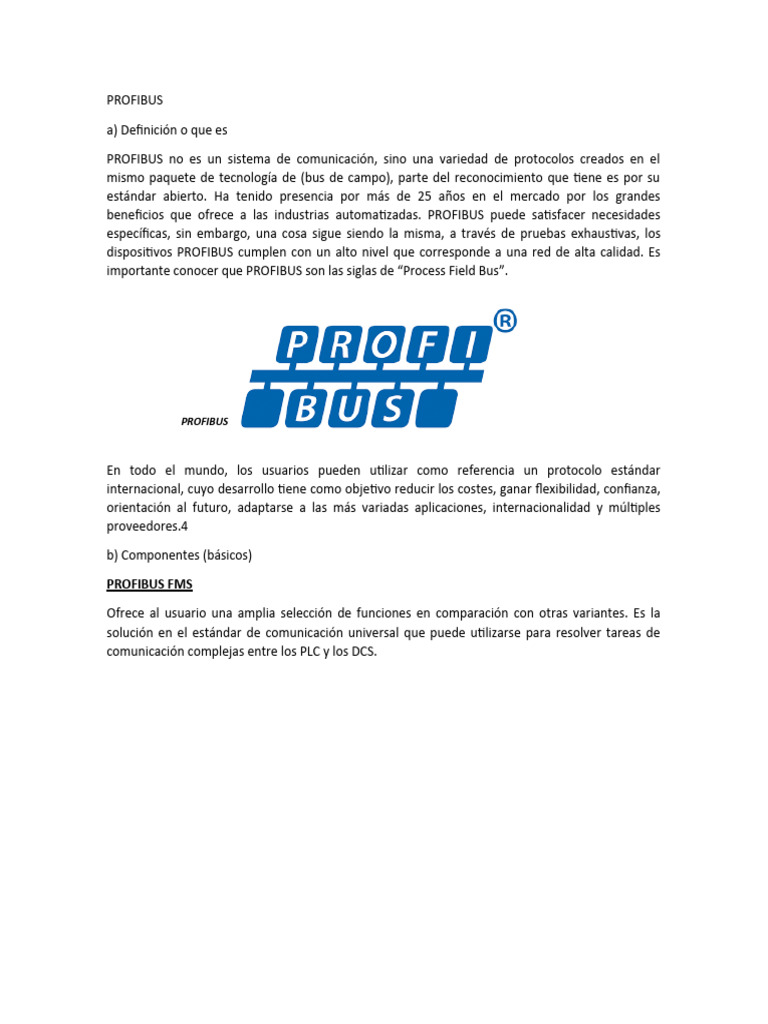 PROFIBUS | PDF | Automatización | Informática