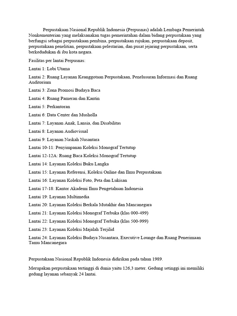 Rangkuman Perpusnas | PDF | Perjalanan | Seni