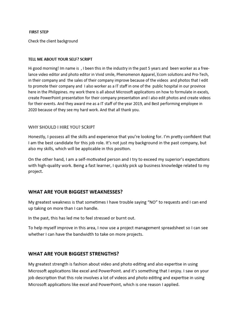 Online Interview Scripts | PDF | Microsoft Power Point | Adobe Photoshop