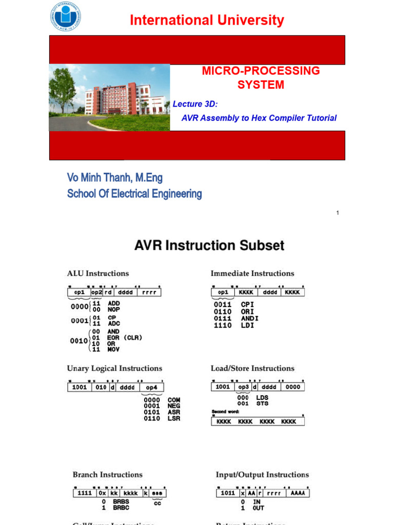 Lecture 3 - E - AVR Assembly Compiler To Hex Tutorial - Update - 12!11!2023 | PDF | Computers ...