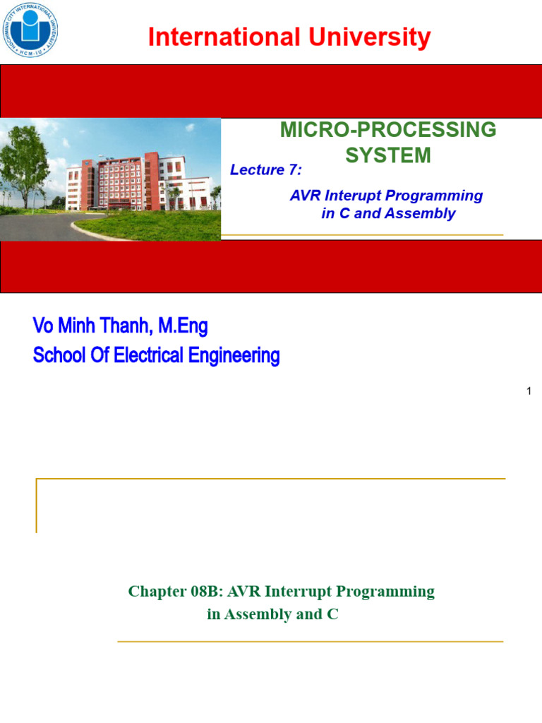Lecture 7 - AVR Interrupt Programming | PDF | Manufactured Goods | Office Equipment