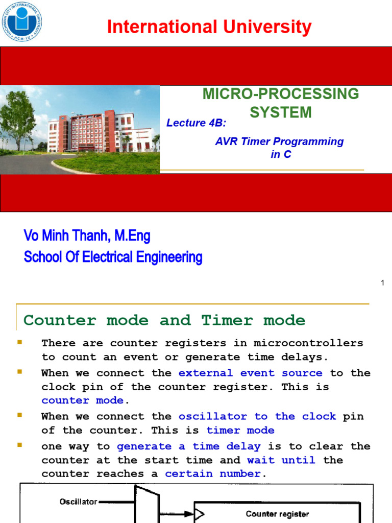 Lecture 4b Avr Timer Programming In C Pdf 8313