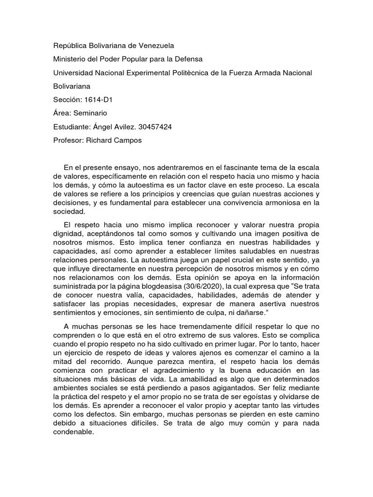Seminario. Objetivo 4. Angel Avilez. 30457424. 1614-D1 | PDF ...