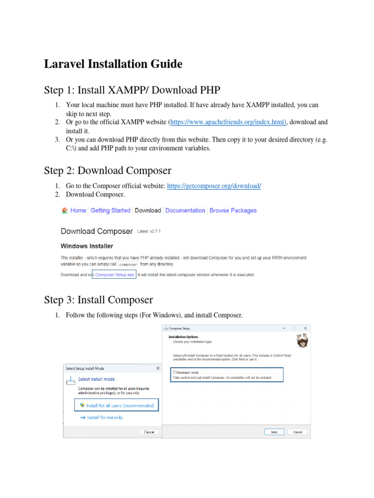Laravel Setup for Beginners | PDF | Career & Growth | Computers