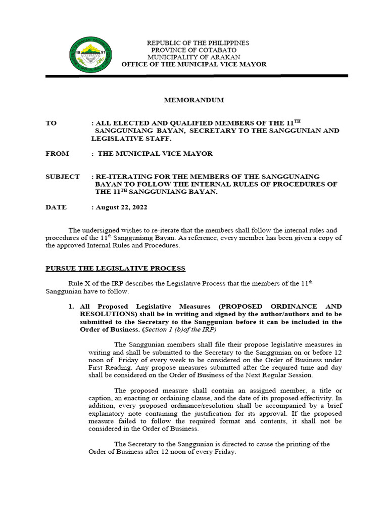 Memorandum | PDF