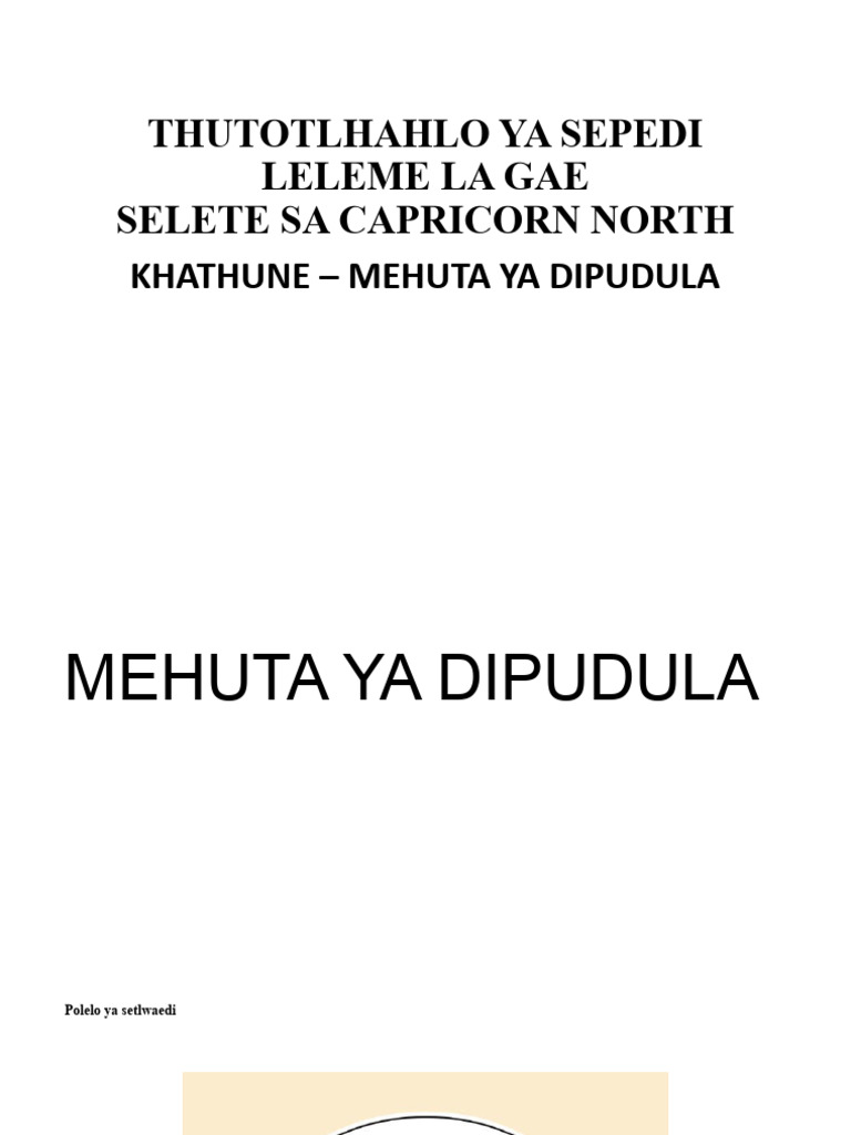 Khathune Mehuta Ya Dipudula 2024 | PDF