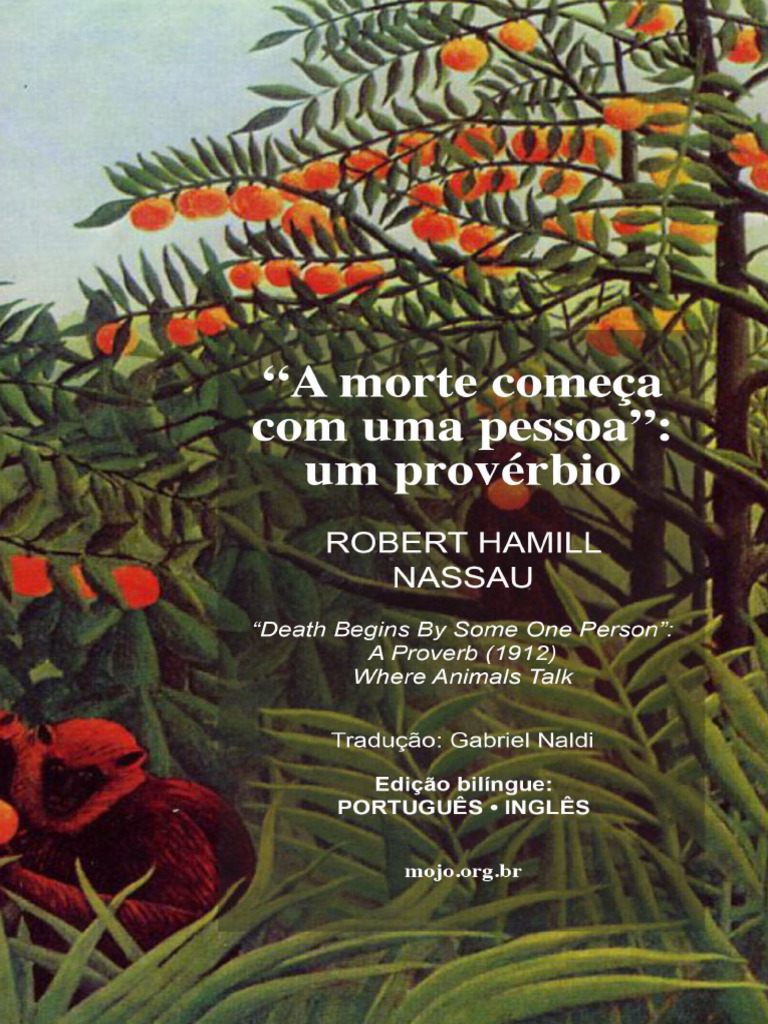 A Morte Começa Com Uma Pessoa - Um Provérbio de Robert Hamill Nassau ...