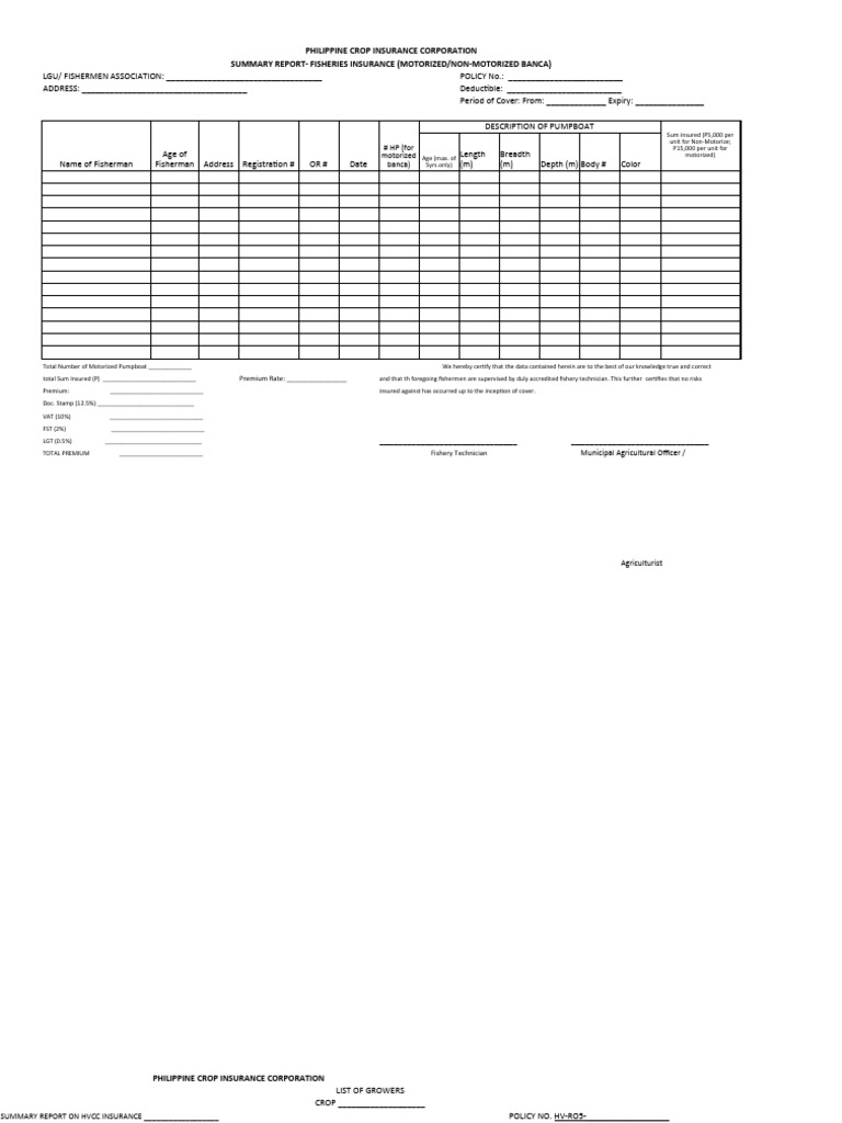Pcic Forms | PDF