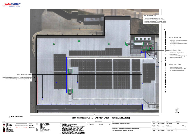 SM15290-D1.01-A - MAIN ROOF LAYOUT - PROPOSAL (ALDI)1 | PDF | Pedestrian Infrastructure | Stairs