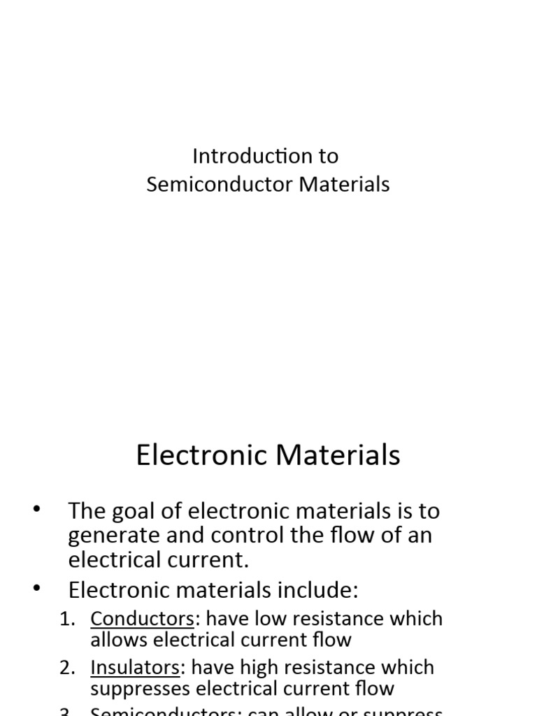 Introduction - Semiconductor Materials | PDF | P–N Junction | Doping (Semiconductor)