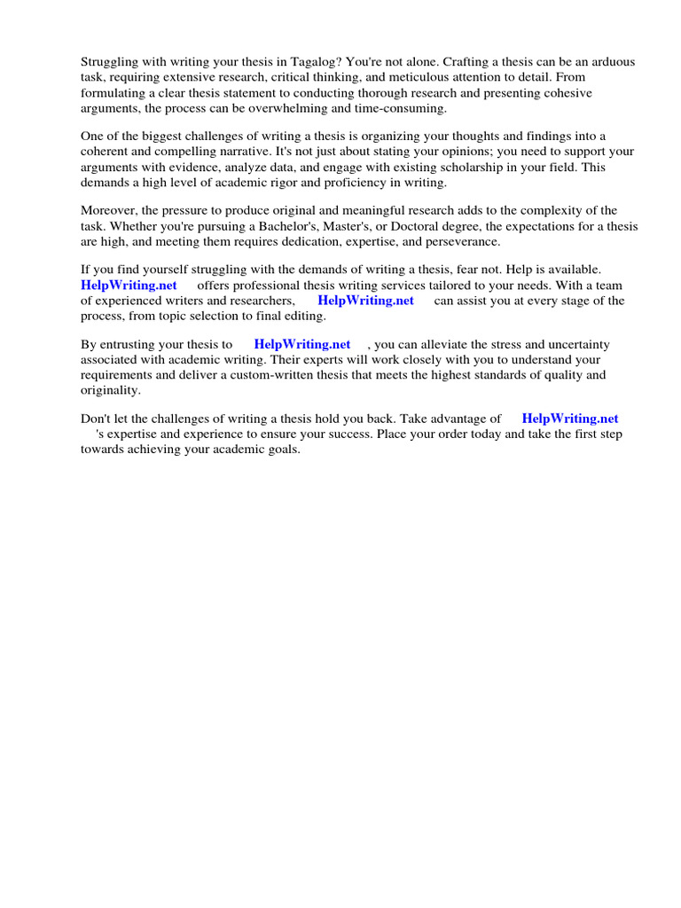 Example NG Thesis Tagalog | PDF