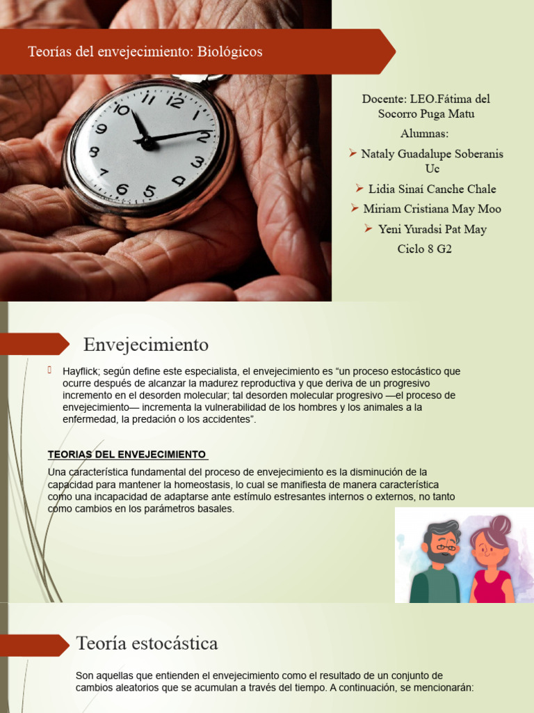 Teorías Del Envejecimiento-Biologicas | PDF