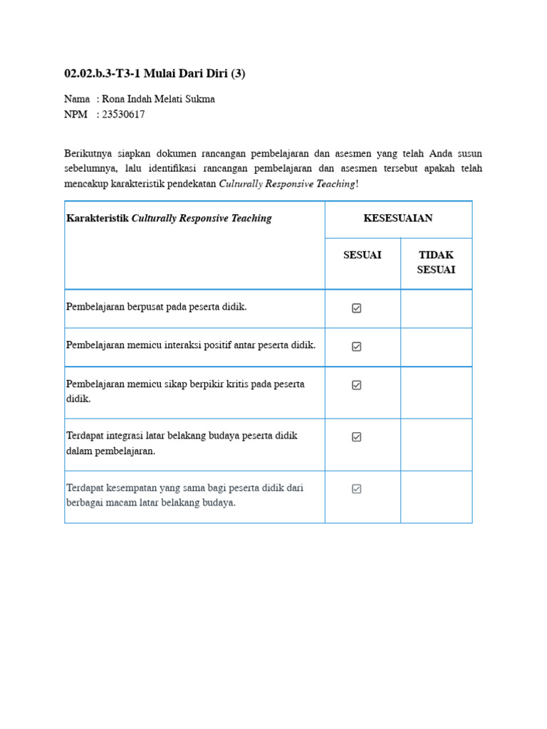 t3 - Ppa Ii - Mulai Dari Diri 3 | PDF