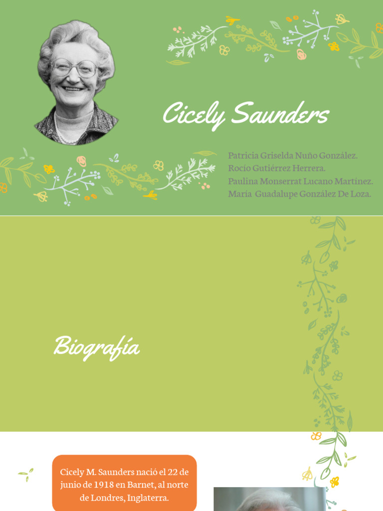 Cicely Saunders | PDF | Cuidados paliativos | Ciencias de la Salud