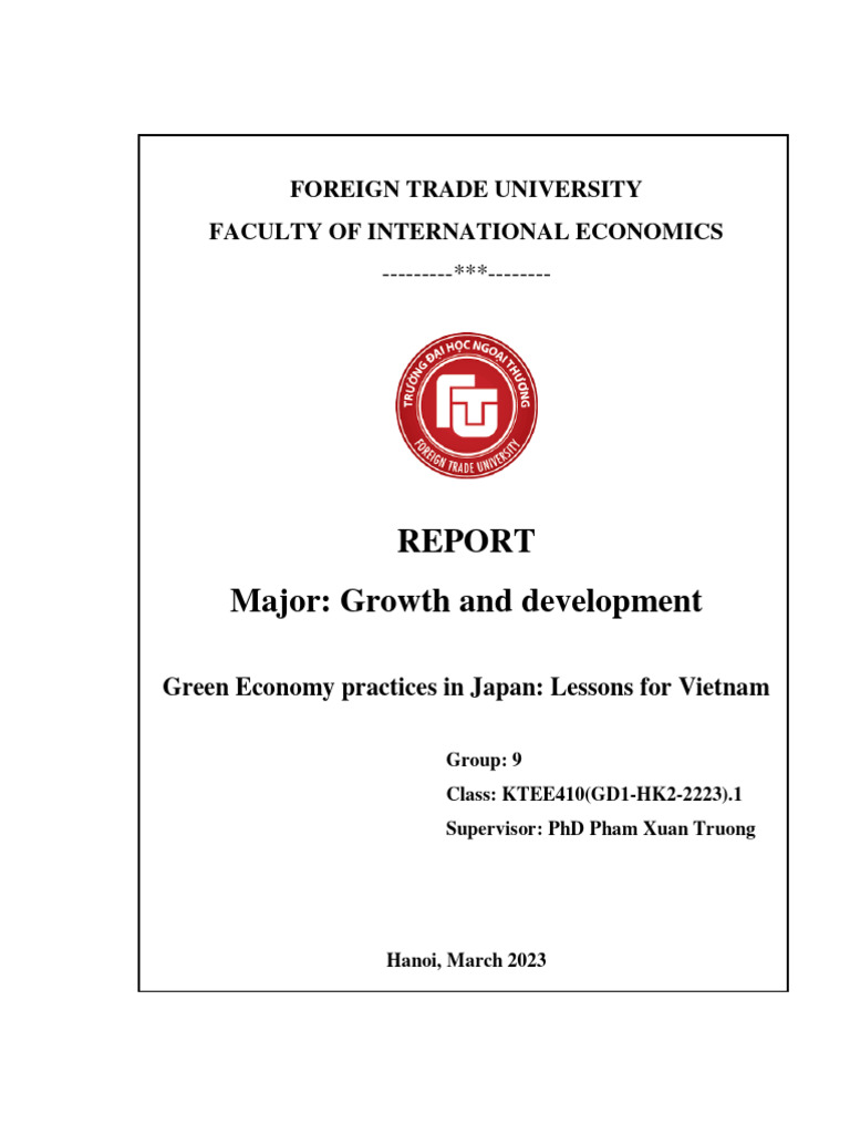 Group 9 Report | PDF | Green Economy | Sustainability