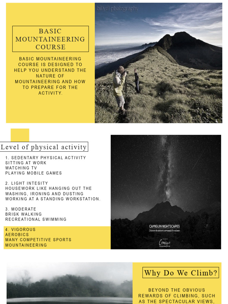 Basic Mountaineering Course Overview | PDF | Self-Improvement