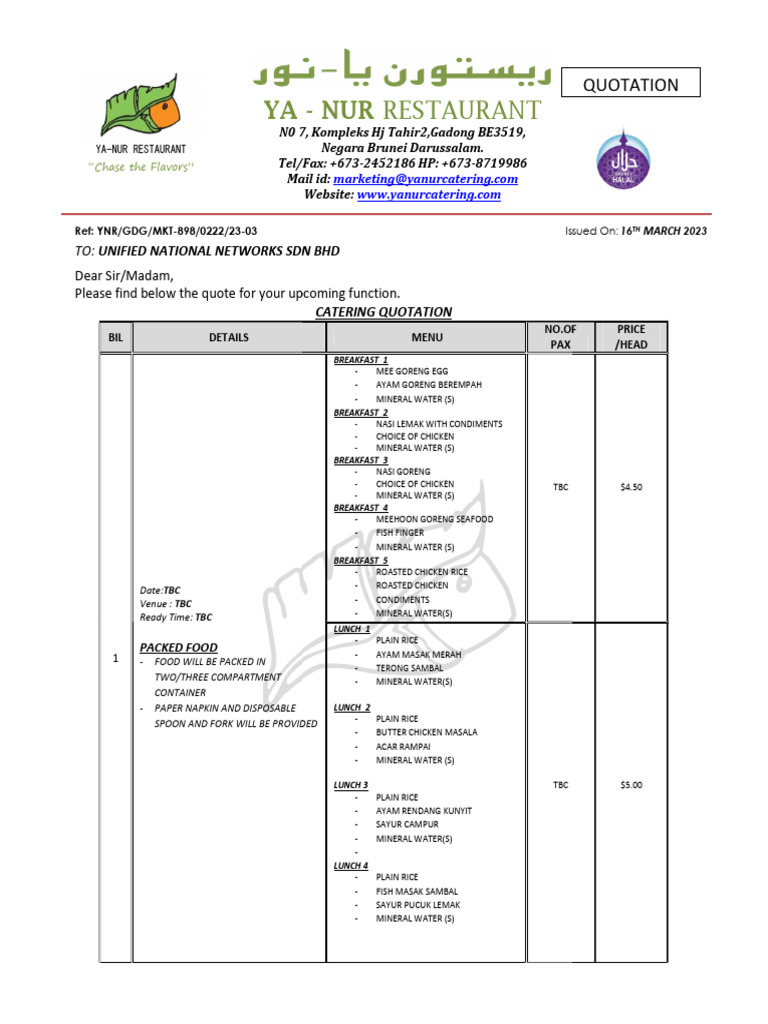 yanur | PDF | Lunch | Southeast Asian Cuisine