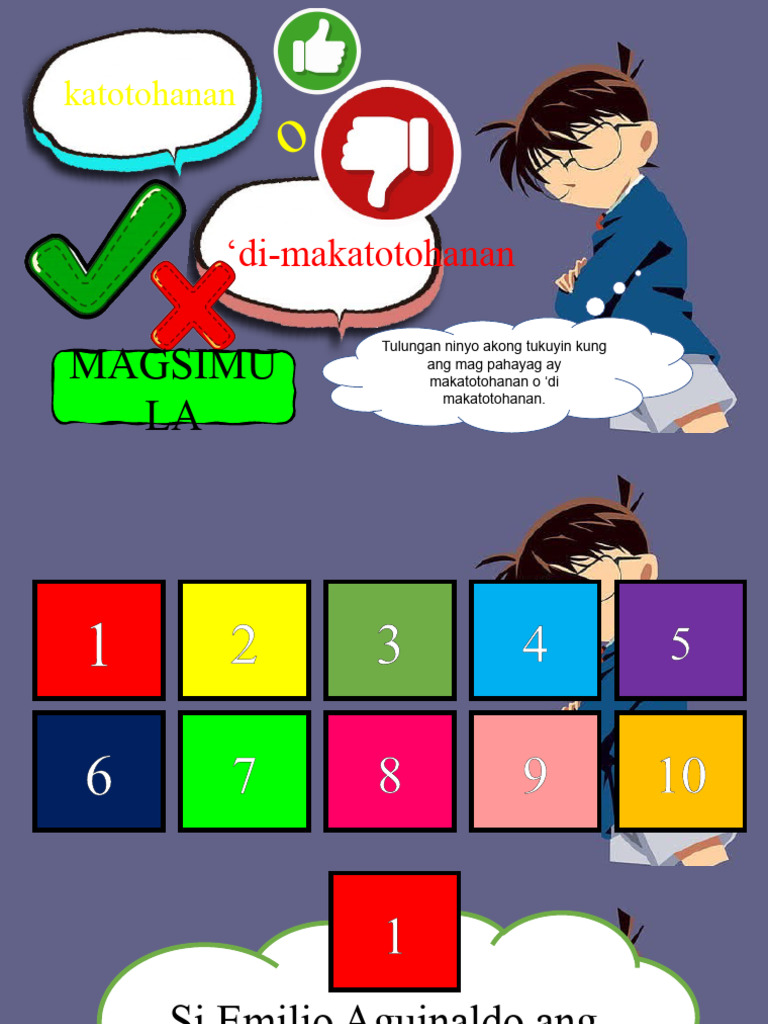 MAKATOTOHANAN-O-DI-MAKATOTOHANAN-DETECTIVE-CONAN-POWERPOINT-TEMPLATE | PDF